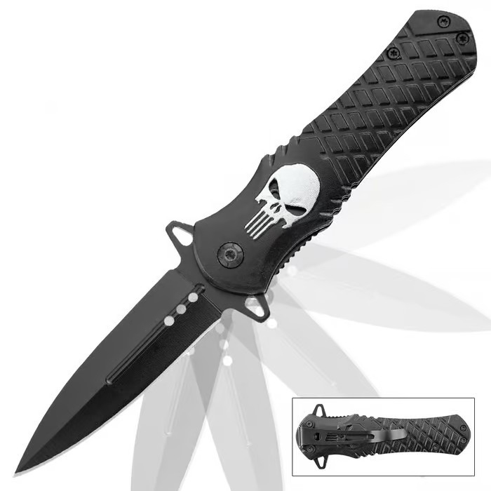 7.7 Inch Spring Assist Pocket Knife - Outdoor Military Tactical Knife