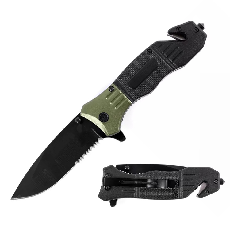 8.6 Inch Spring Assist Pocket Knife - Outdoor Military Tactical Knife