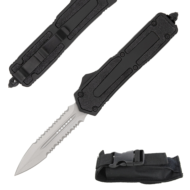 Oem 9 Inch Otf Knife - Double Edge Serrated Blade Military Tactical ...