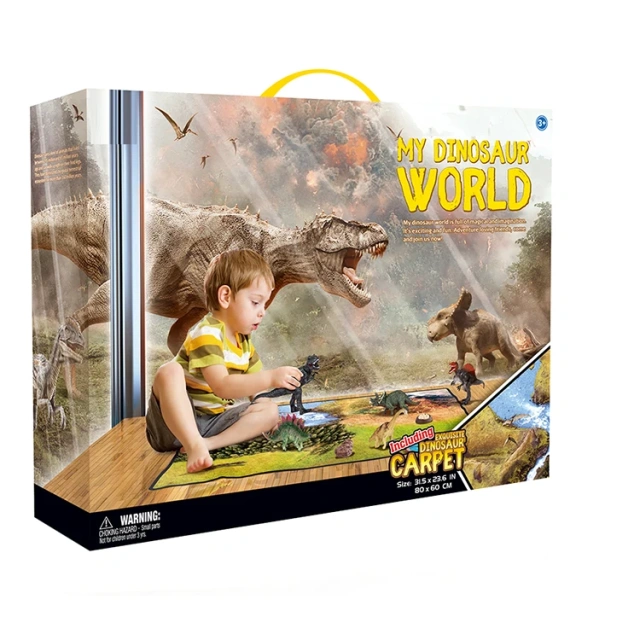 Kids’ Dinosaur World Play House Set: PVC Mat & Educational Toys