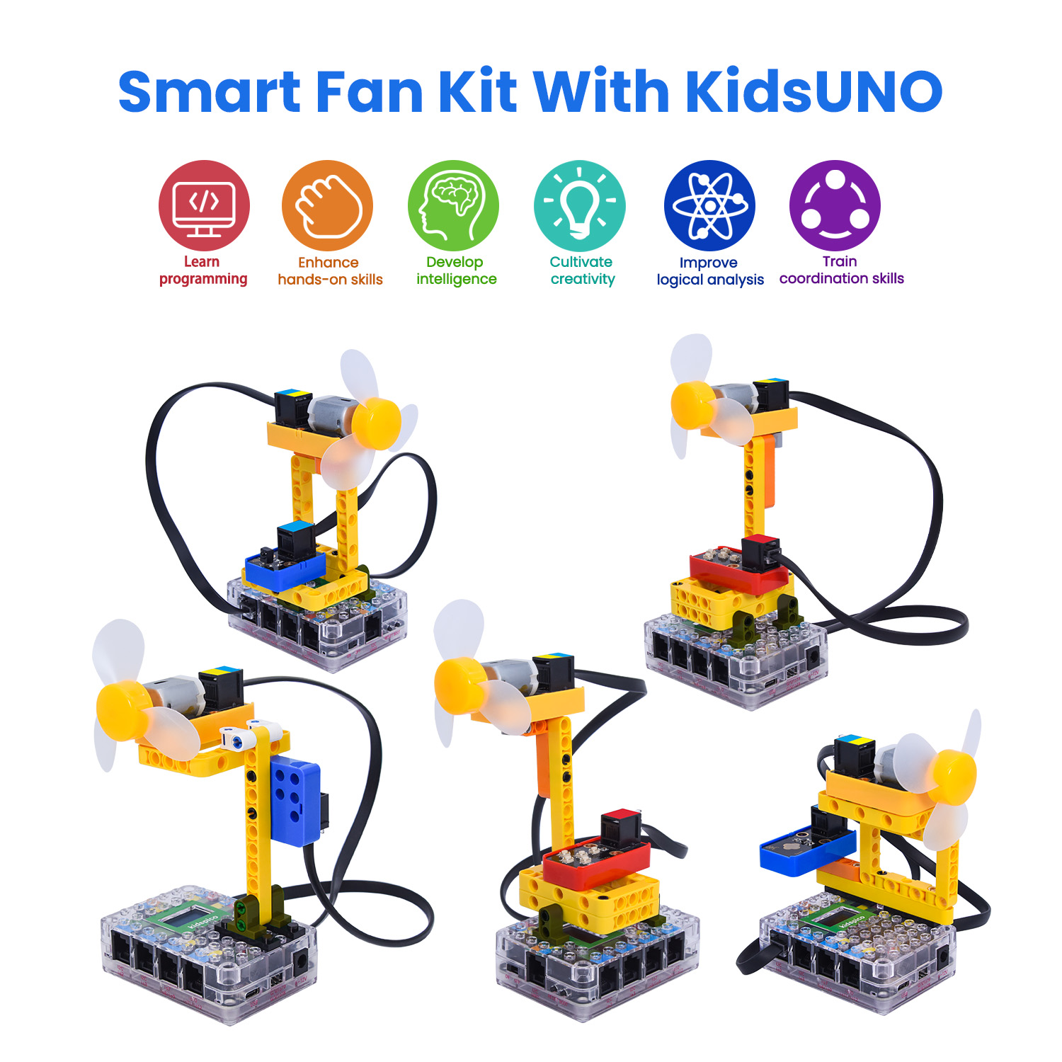 Kidsbits Stem Programming Smart Fan Kit for KidsUNO,STEM for Arduino
