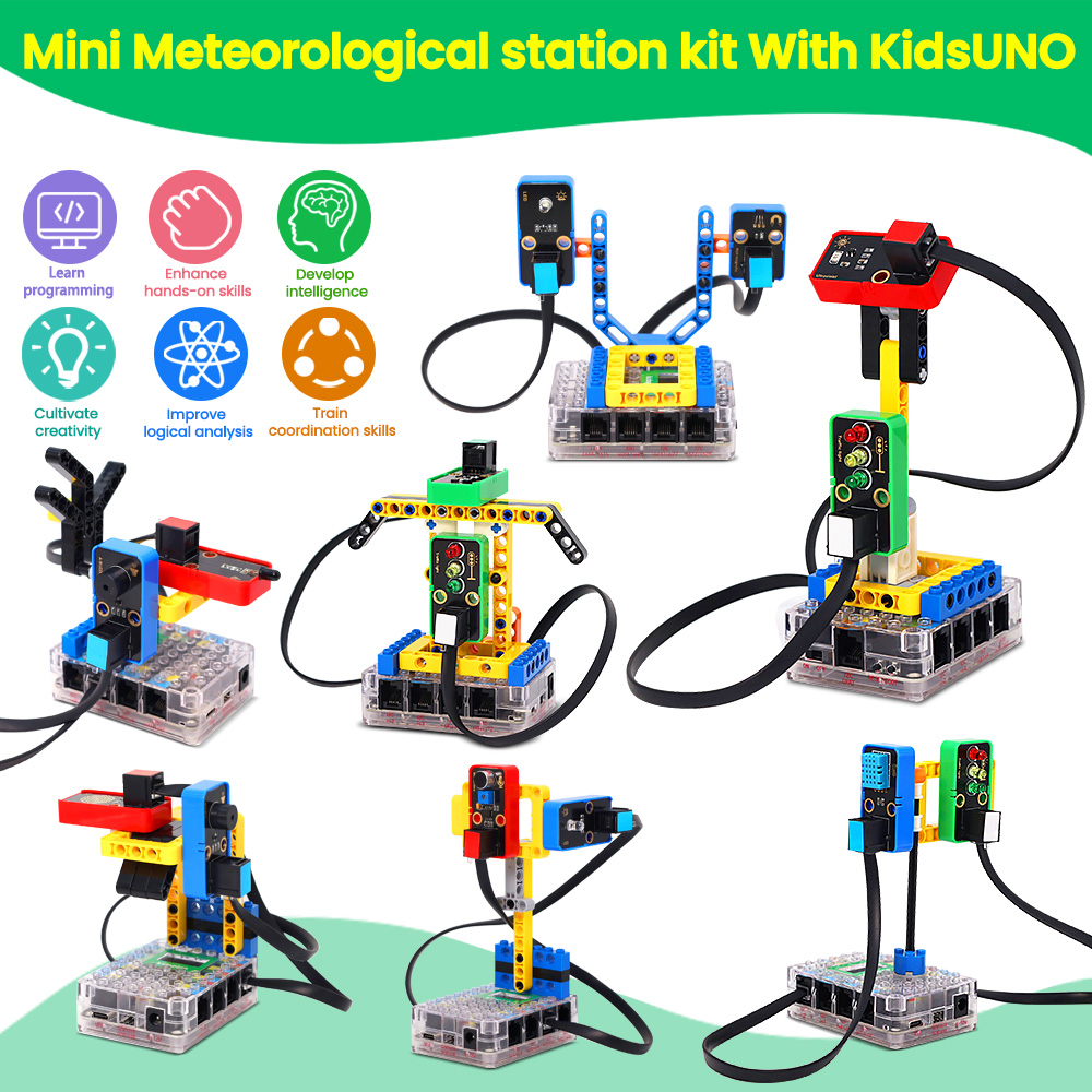 Kidsbits STEM Mini Meteorological Station Kit With KisUNO For Arduino ...