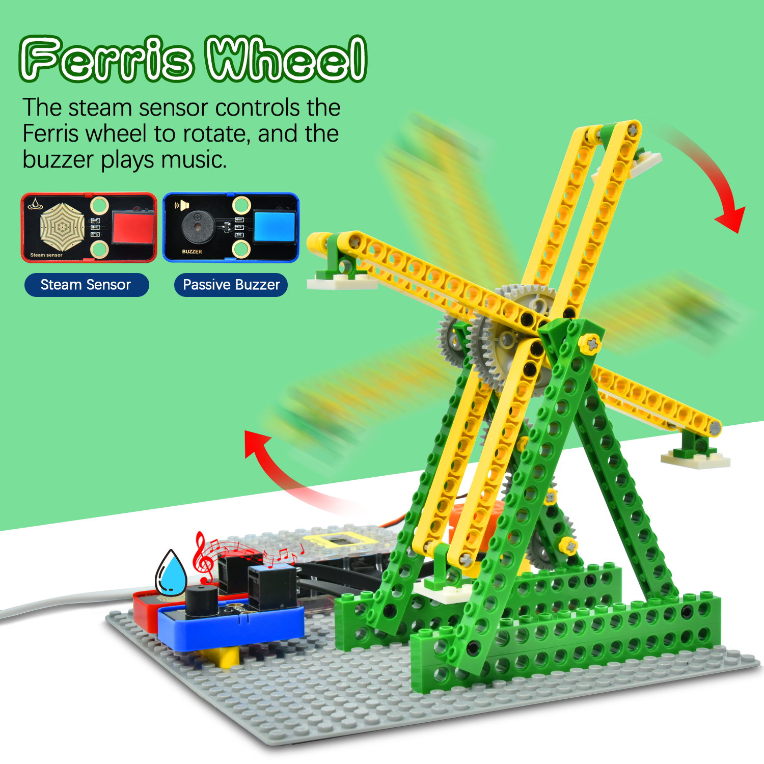 Kidsbits Smart Engineering Kit for Arduino Compatible With Lego Series Support Scratch ...