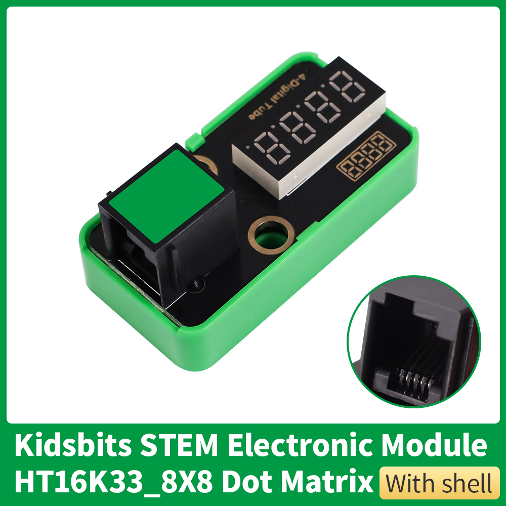 Kidsbits STEM Electronic Building Blocks HT16K33 8X8 Dot Matrix Sensor ...