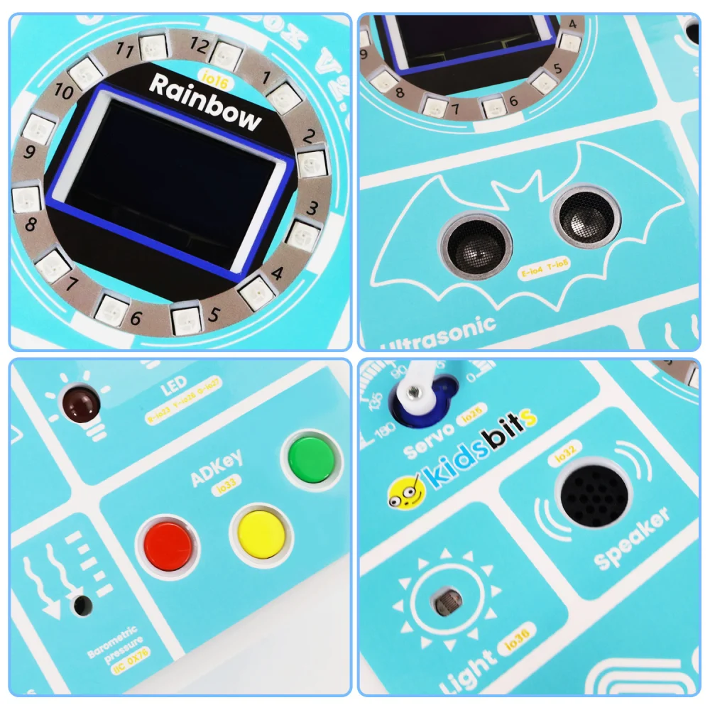 Kidsbits Maker Educational ESP32 Multi-purpose Coding Box Starter Kit ...