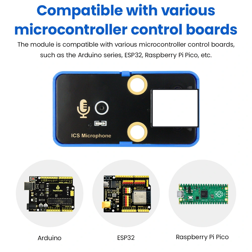 Keyestudio DIY Electronic Building Blocks ICS Microphone Sensor Module ...