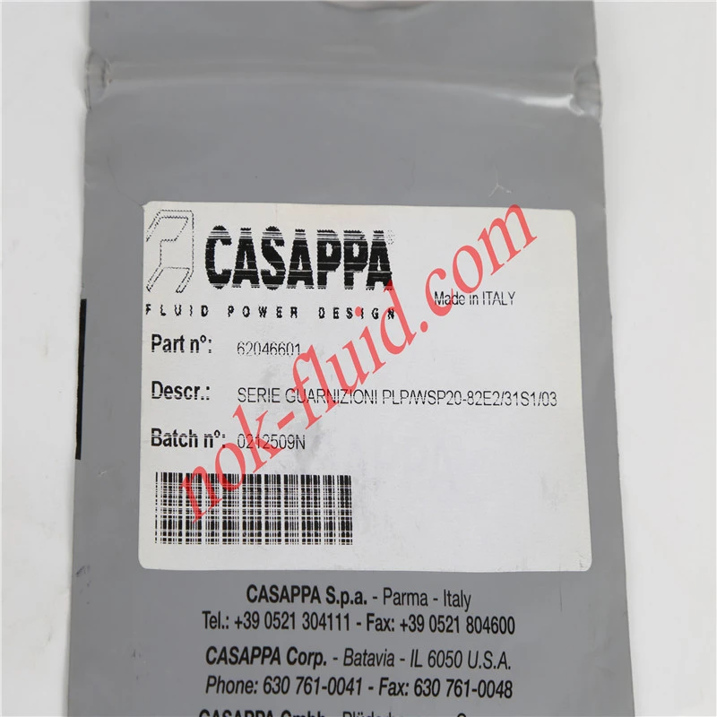 CASAPPA REPAIR KITS 62046601 PLP/WSP20-82E2/31S1/03 FOR PUMP PLP/WSP20 ...