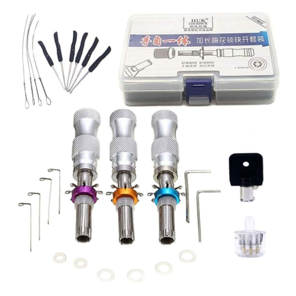 3 Pcs Tubular Lock Pick Set 7 Pins Adjustable Tubular Lock Pick Tools 7 ...