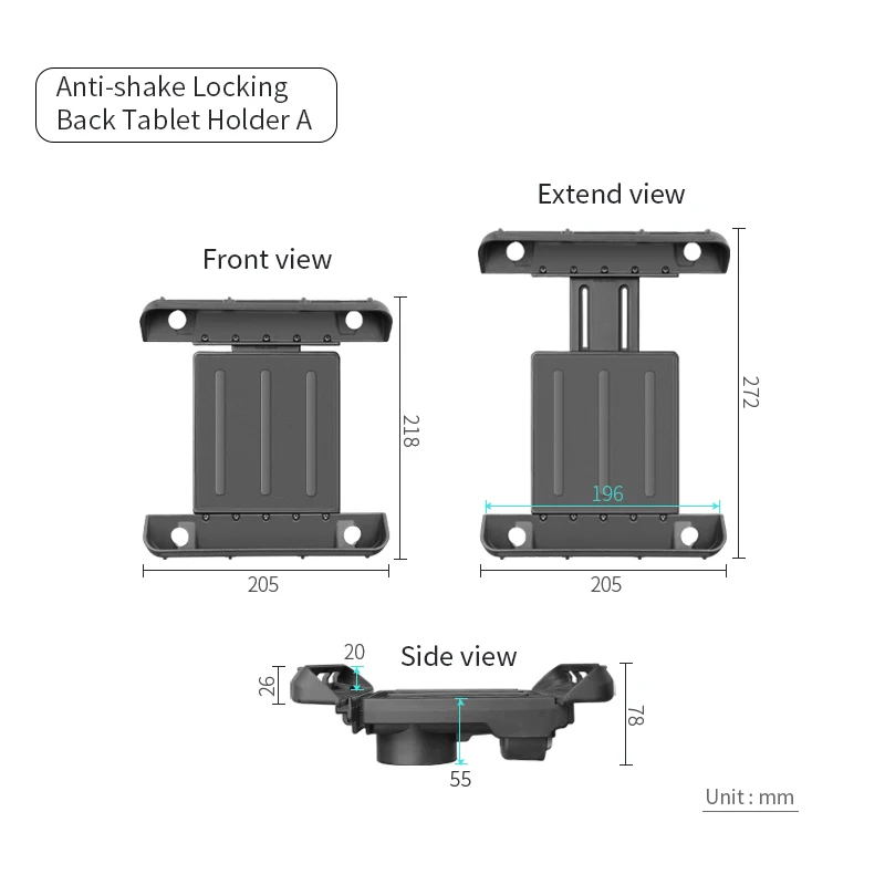 VIN Mounts Tablet Cradle with lock and key Anti-theft Tablet Stand for ...