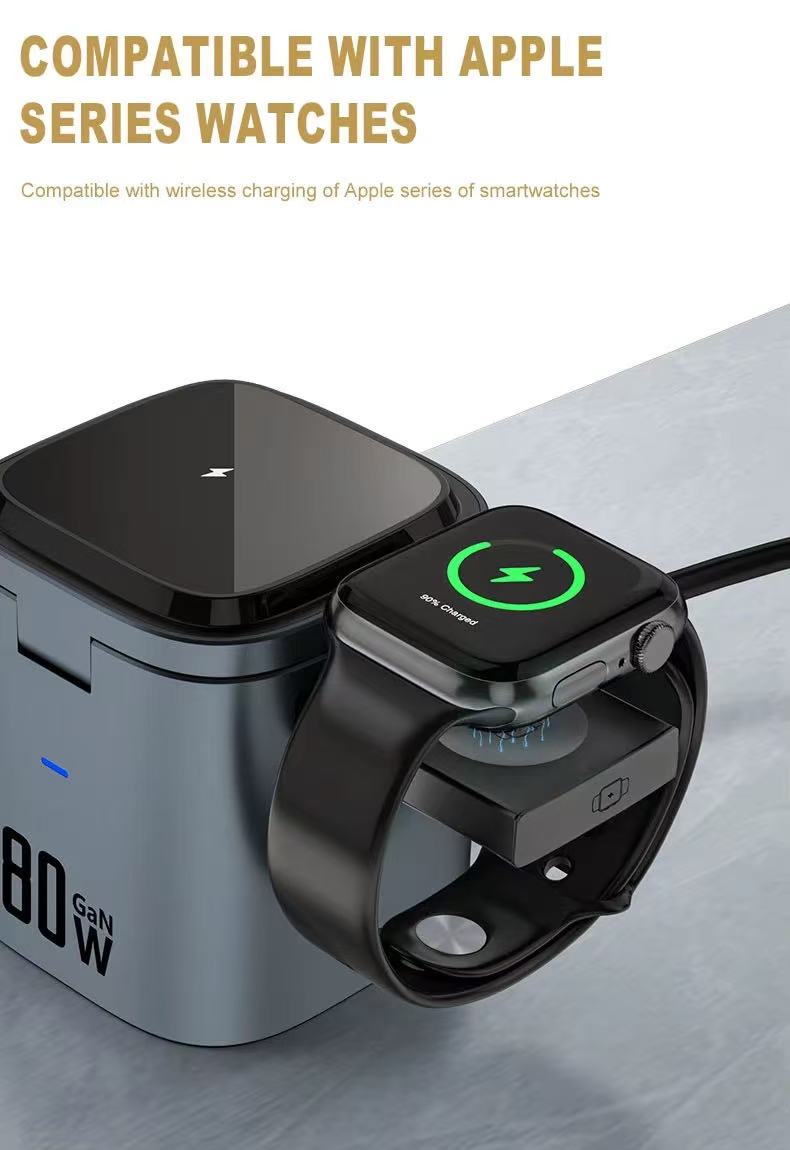 80W 6 IN 1 Multi function Wireless Charger