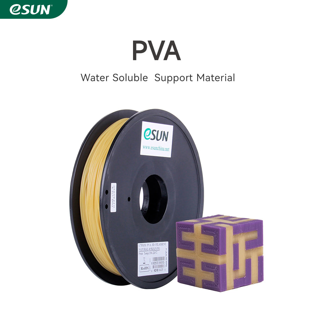 eSUN Water Soluble PVA Filament 1.75mm, 3D Printer Filament PVA, 0.5KG ...