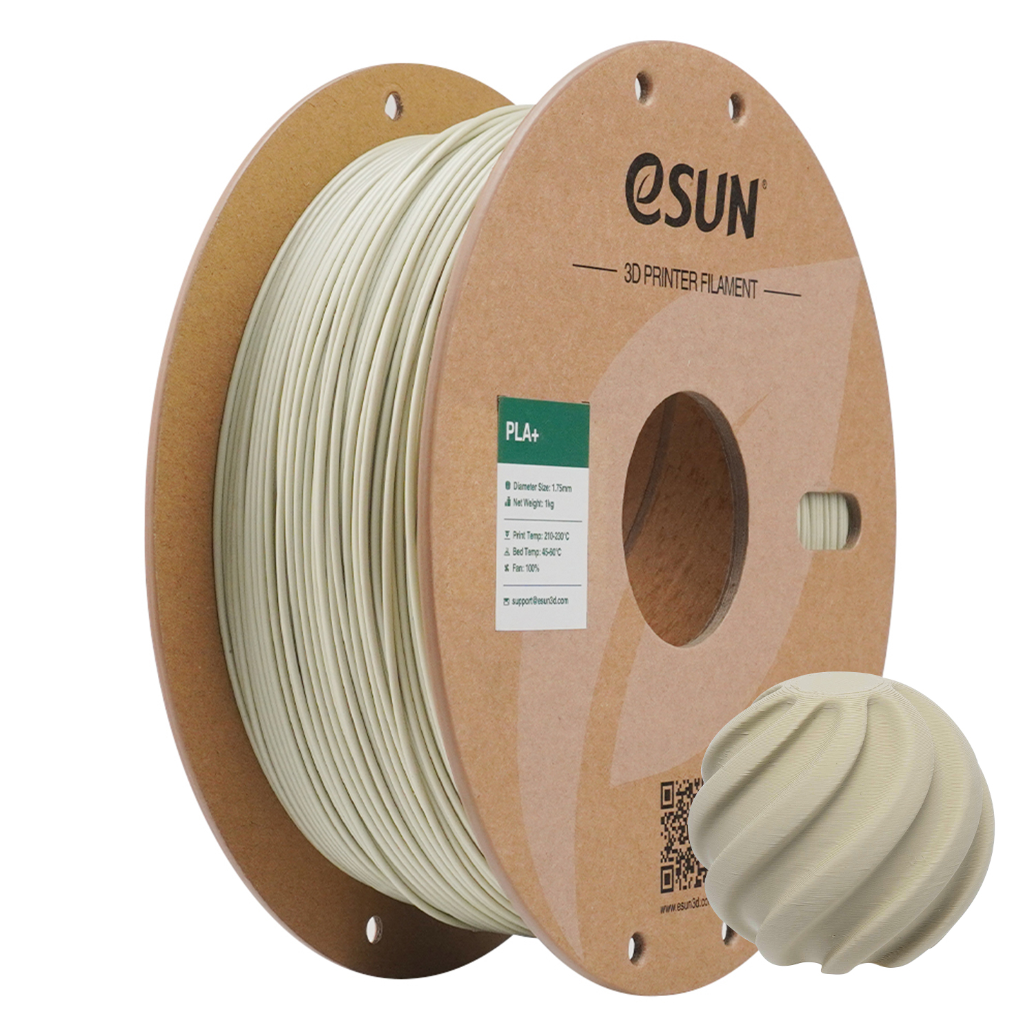 eSUN PLA+ Filament 1.75mm, Dimensional Accuracy +/- 0.03mm, 1KG Spool ...