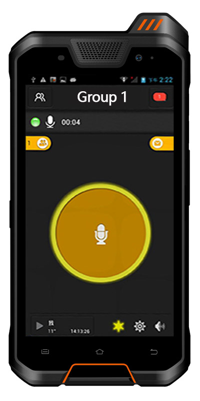 Uphone L502 4G IP68 Rugged 5 inch Touchscreen PoC Radio Scanning Handheld Terminal 6000mAh