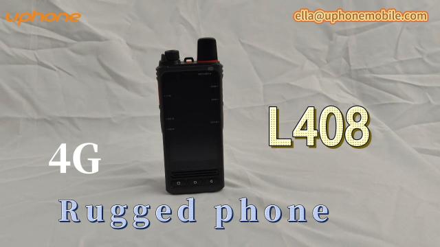 Uphone L408 4G Rugged 4 inch IP68 Touchscreen PoC Radio walkie talkie 5000mAh battery