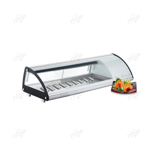 Japanese Sushi Display Cabinet Table Countertop Salad Seafood Cooler ...