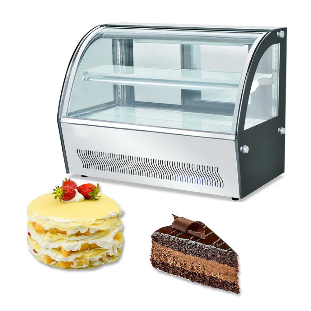 IT-CS-35 Multiple Models Commercial Curved Glass 2 Layers Cake Display ...
