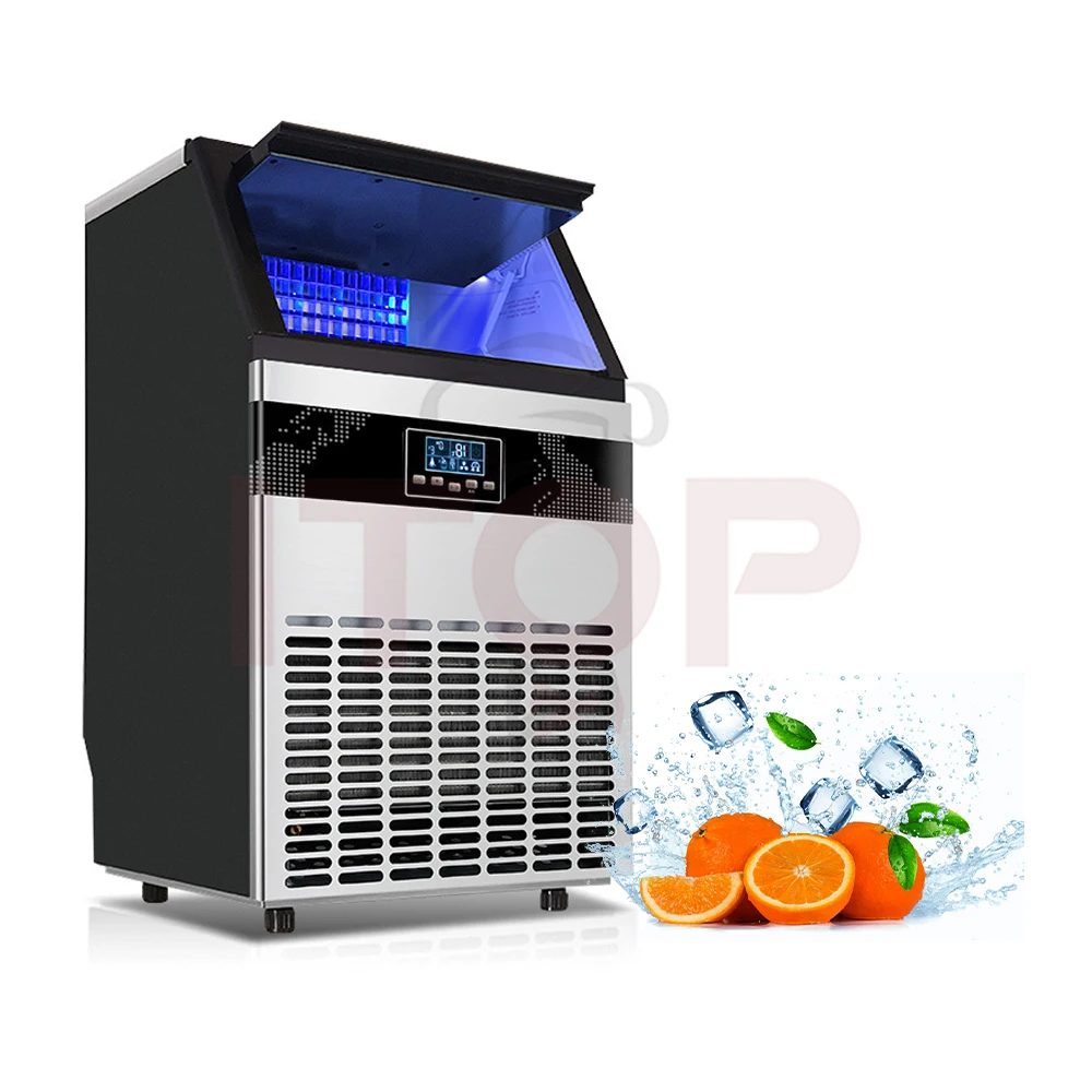 80kg/24hrs Portable Cube Ice Maker Automatic Commercial Ice Making Machine