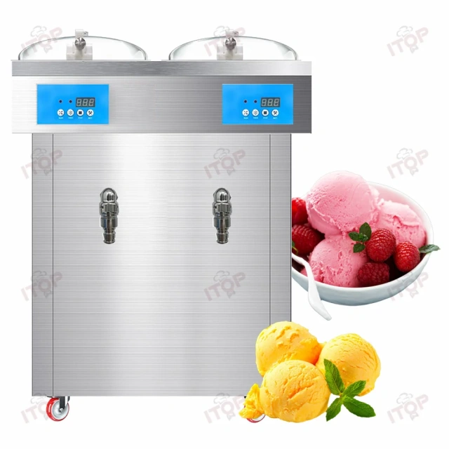 16L/H*2 Front Bar-type Displayable Commercial Ice Hard Cream Freezer Machine