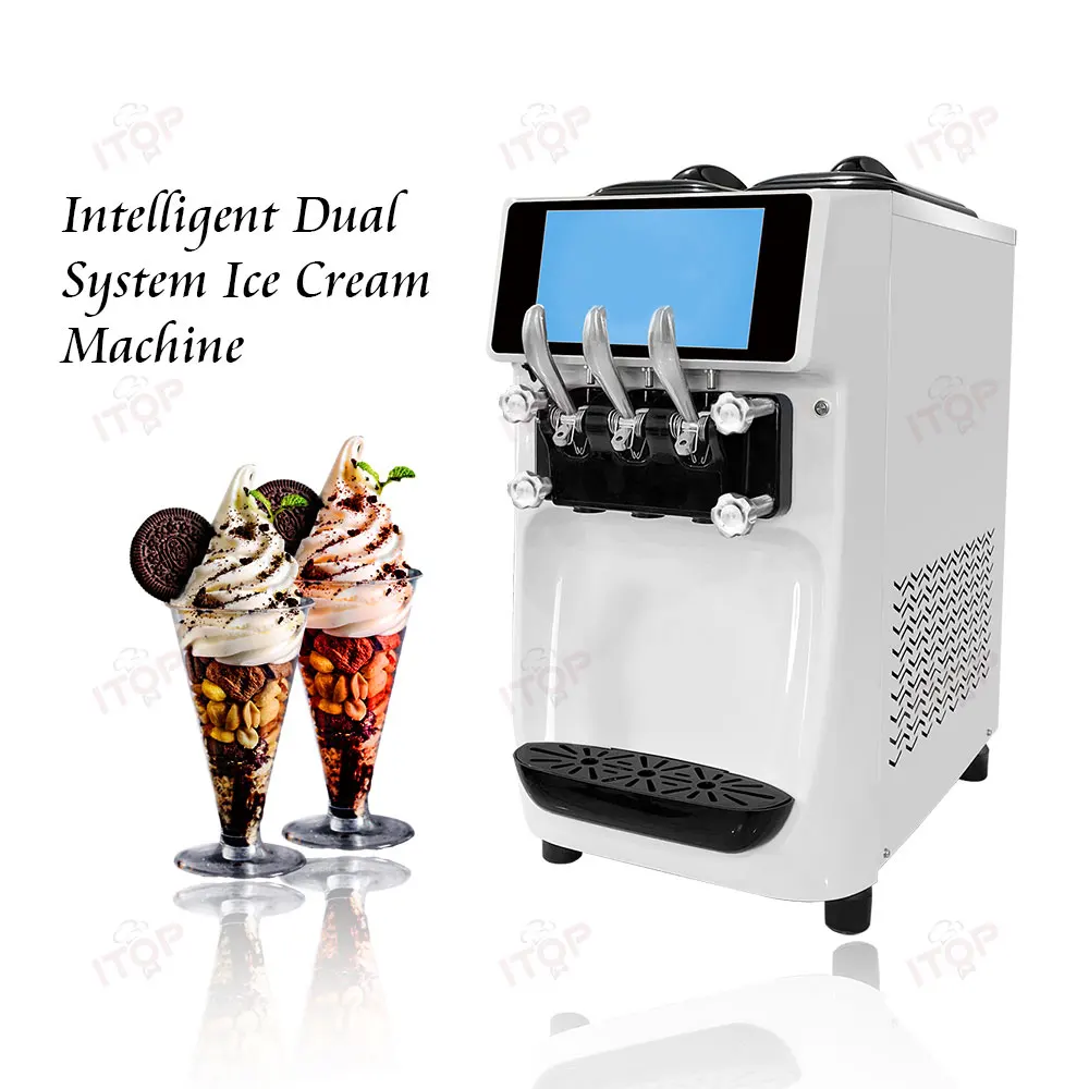 32L/H Intelligent Table Top Double Control Systems Ice Cream Maker Machine