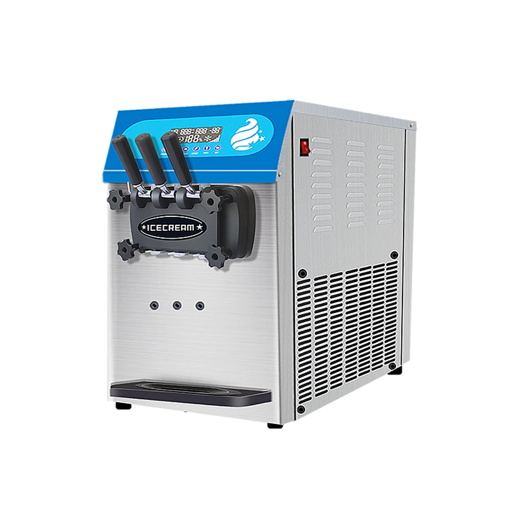 Commercial Countertop Ice Cream Machine 28L/H Automatic Italian Ice ...