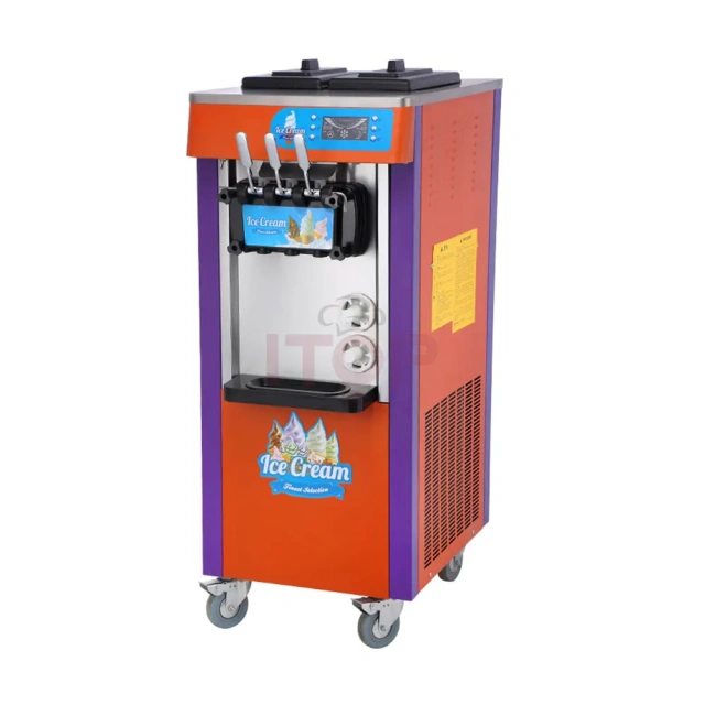 Stainless Steel Ice Cream Maker Three Flavors 20-25L/H 6L*2 Hopper ...