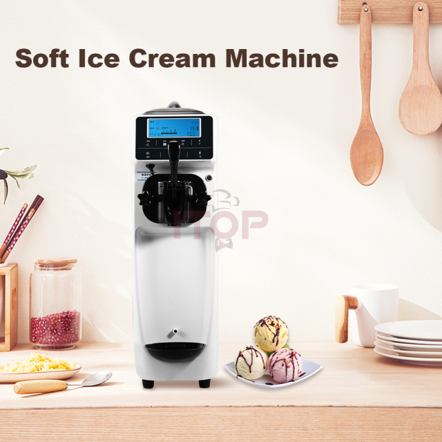 Table Top Pre-cooling Single Flavor Mini Size Touch Screen Ice Cream Machine