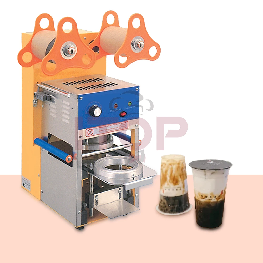 Commercial 75/95mm Plastic Drink Cup Sealer Mechanical Bubble Milk Tea ...