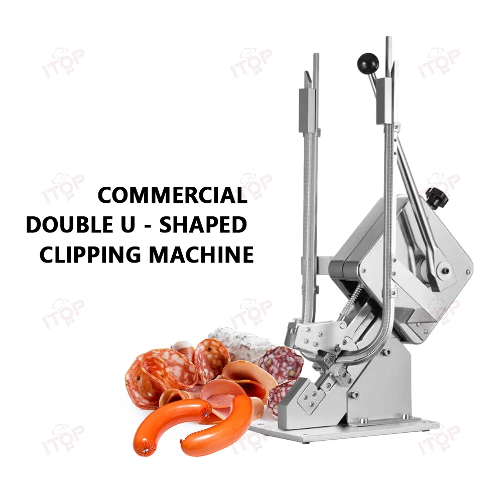 Commercial Double Lines U-Shaped Sausage Clipper Clipping Machine Ham ...