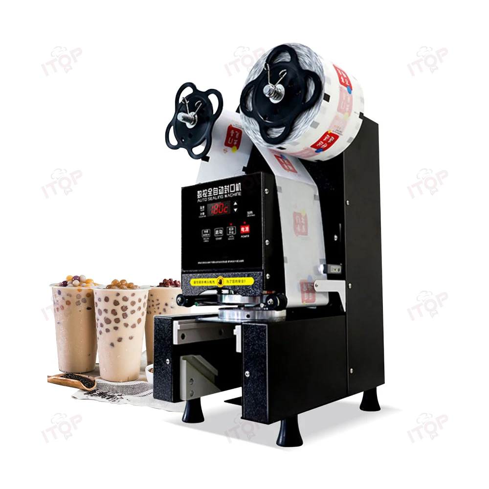 Tabletop Automatic Diameter 90/95mm Bubble Tea Cup Sealer Sealing Machine