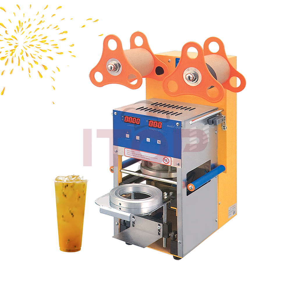 Bubble Tea Shop 75mm 95mm Automatic Plastic Cup Sealer Machine With 2 ...