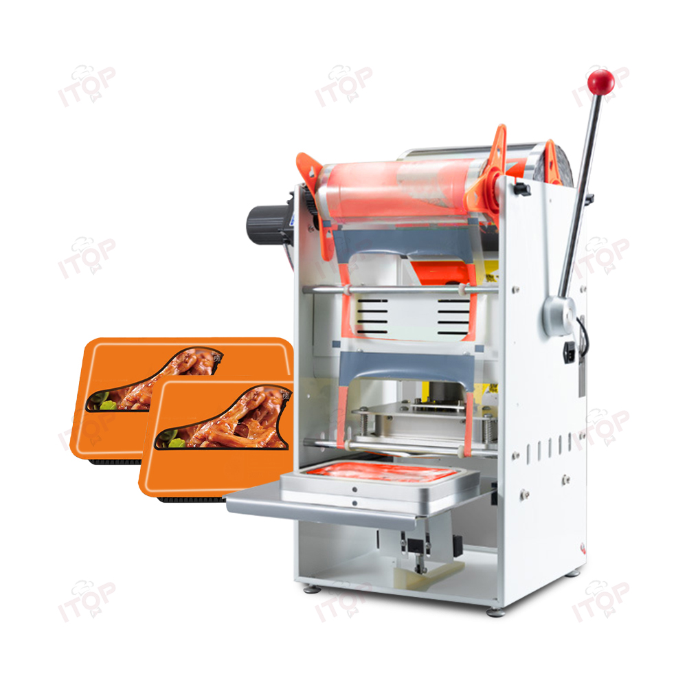 Fast Food Semi-automatic Lunch Box Plastic Tray Sealing Sealer Machine ...