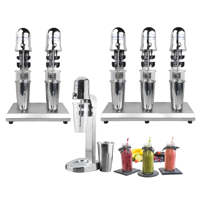 Commercial Electric Milk Tea Juice Smoothie Blender Thriple-head Milk ...