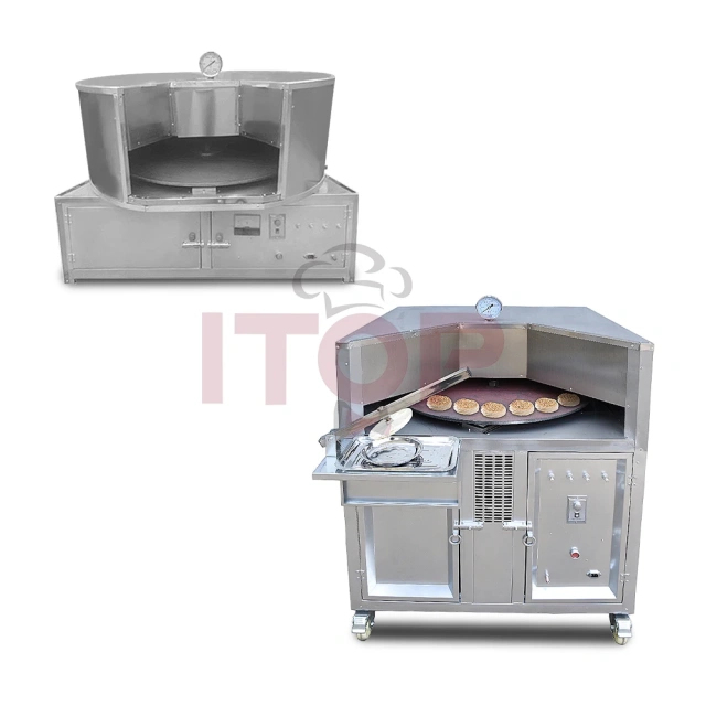 Commercial Rotating Flat Naan Bake Making Electric Gas Tandoor Lebanese ...