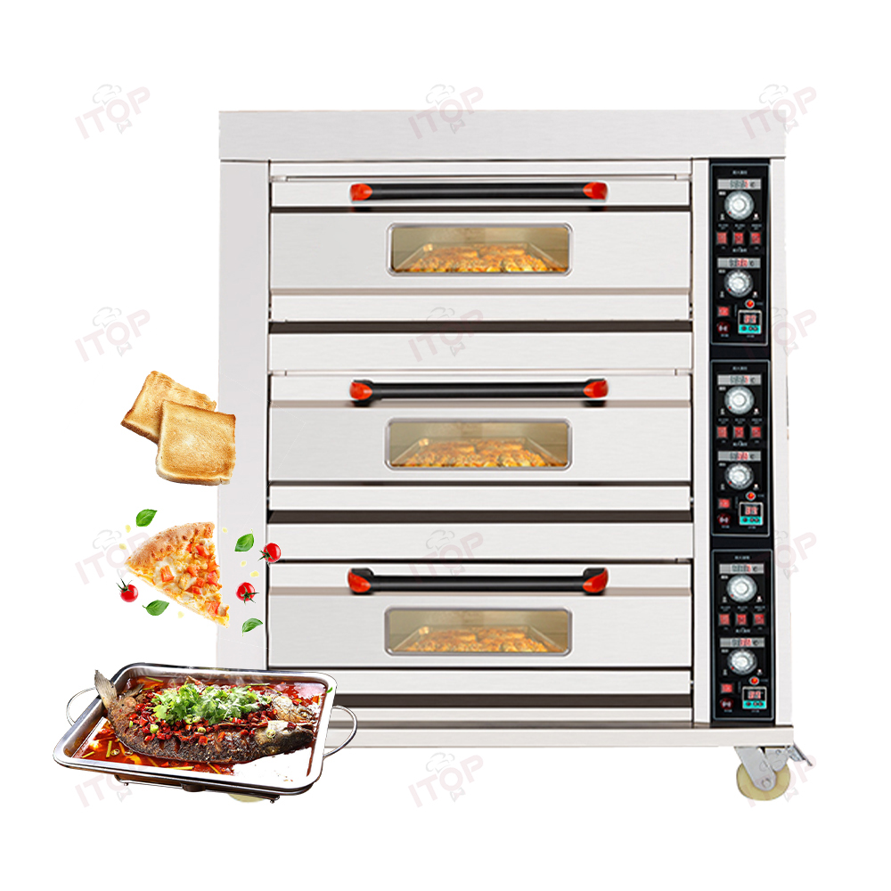 Commercial Bakery 3 Layer Deck Oven Machine Industrial Bread/cake/pizza ...