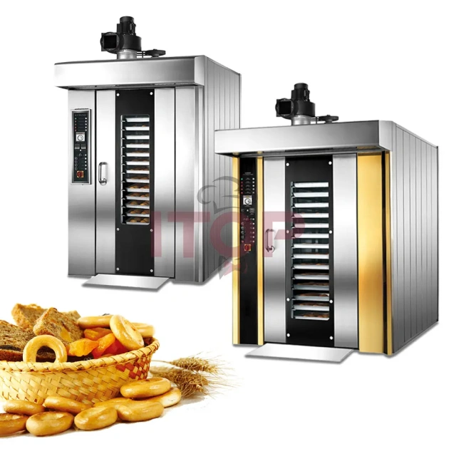 Industrial 32 Trays Rotary Bread Rack Oven Bakery Automatic Rotating ...