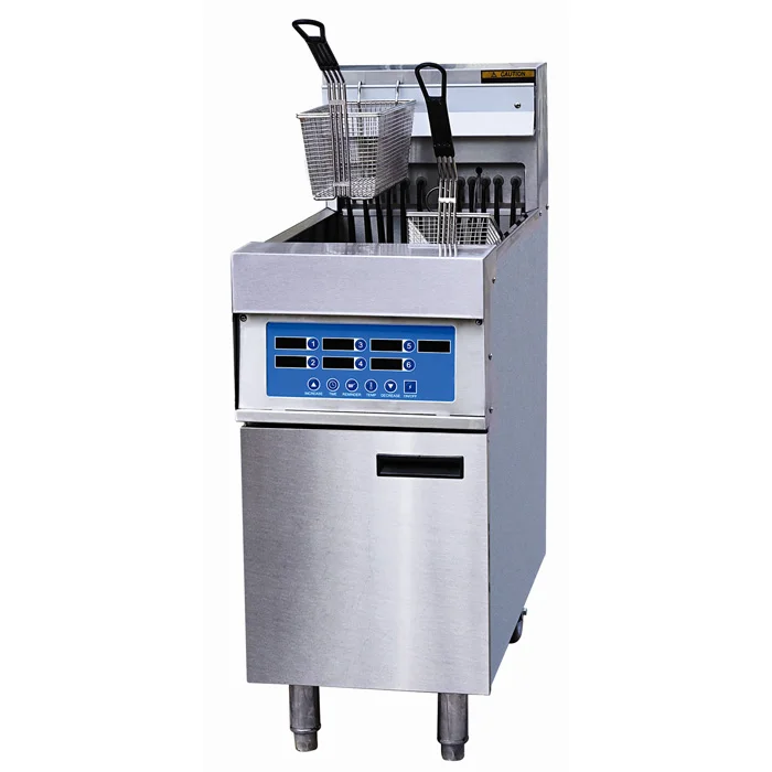 Single Double Tanks Upright Deep Fat Fryer Industrial Deep Fryer KFC ...