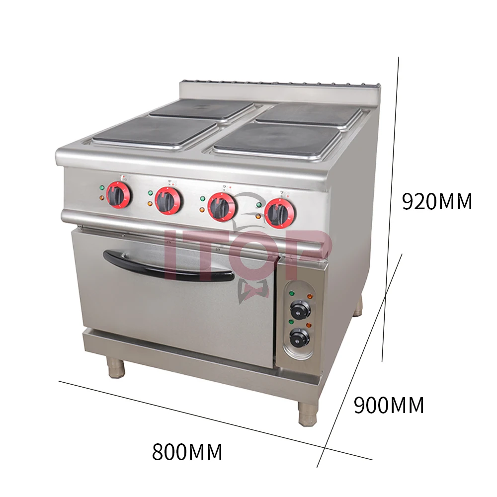 ITOP Professional Kitchen Equipment Electric Cooking Stove With Cabinet ...