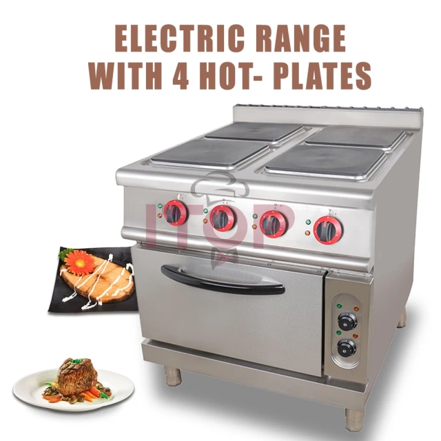 ITOP Professional Kitchen Equipment Electric Cooking Stove With Cabinet ...