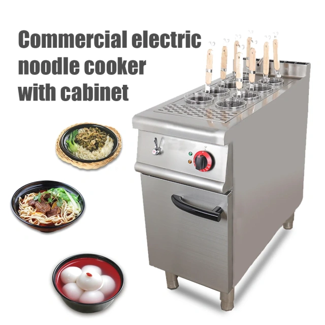 Commercial Noodle Cookers Counter Top Electric Noodle Cooking Machine 8 Baskets Restaurant ...