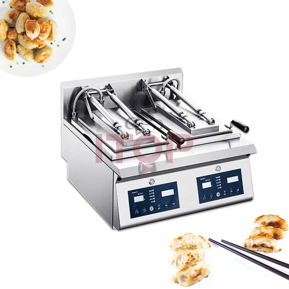 2 Pot Efficient Deep Frying Pan Japanese Style Dumpling Machine Fried ...
