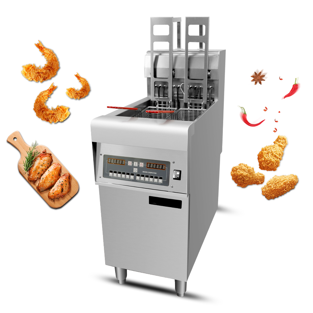 Automatic Lifting French Fries Frying Machine Commerical Fried Chicken ...