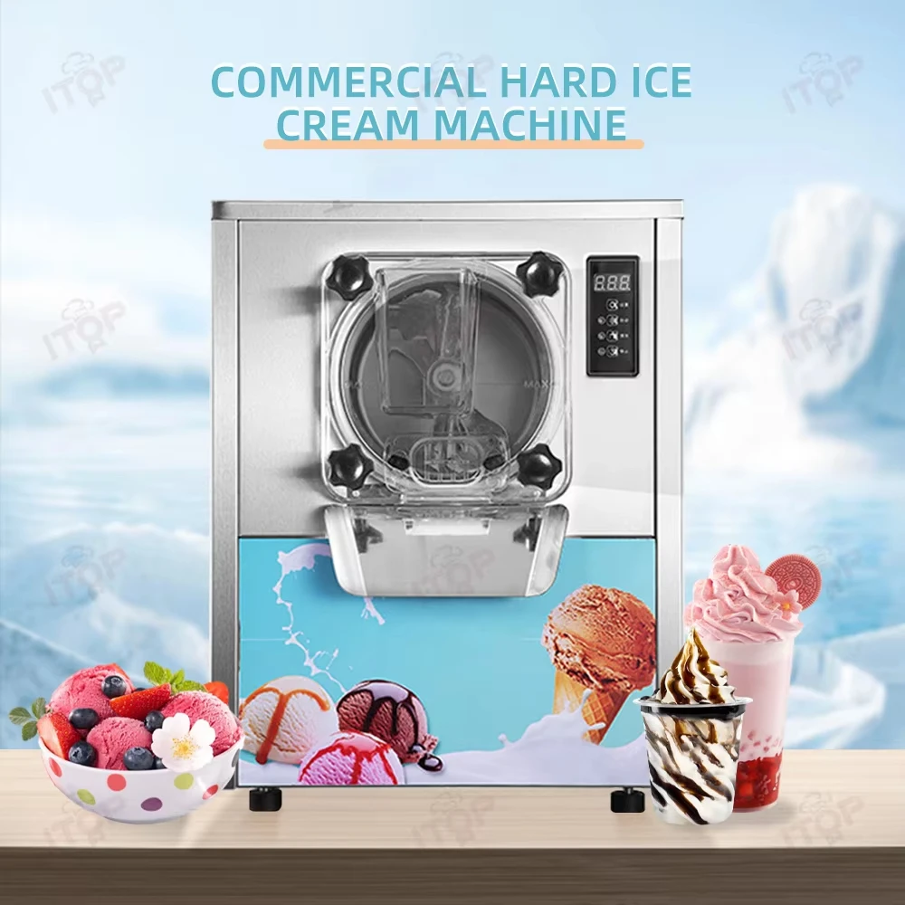 Commercial Gelato Hard Ice Cream Machine Continuous Hard Serve Ice ...