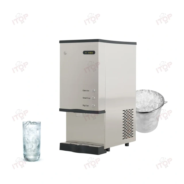 80kg/24h Commercial Air Cooled Ice And Water Dispenser Machine Nugget Ice Dispenser With Ice ...