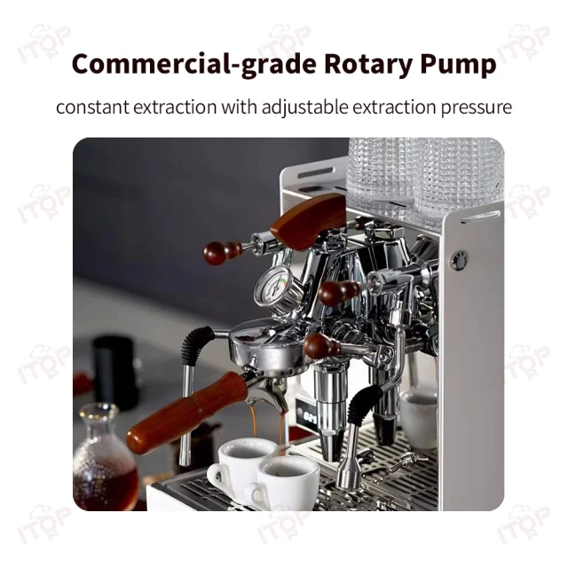 Commercial E61 Brew Head 9 Bar Rotary Pump 2L Dual Boiler System ...