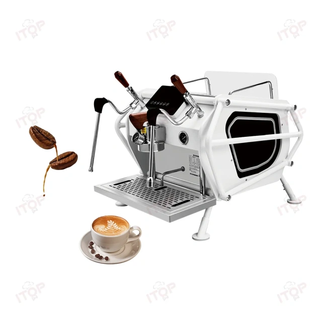 Commercial Single-head 1+4l Dual Boiler Coffee Maker 3000w Espresso Maker 9bar Rotary Pump Semi ...