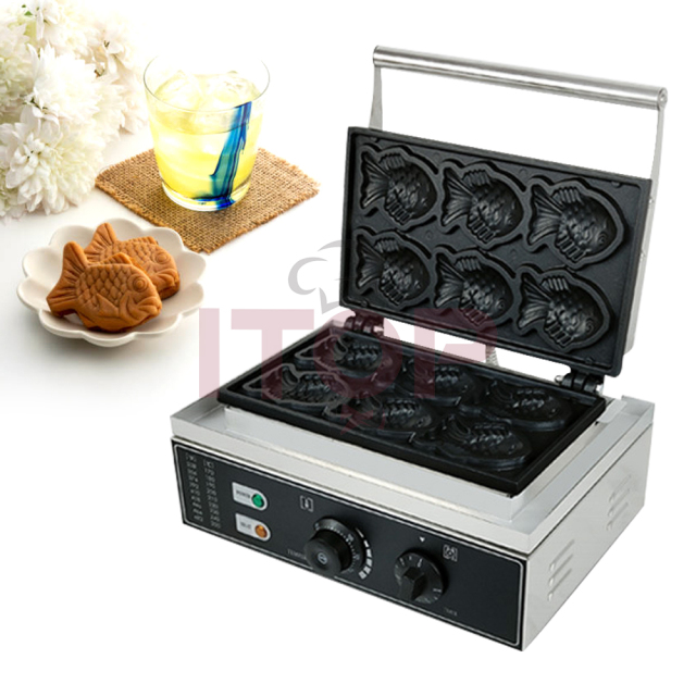 Ce Automatic Electric Commercial Japanese Taiyaki Fish Shape Waffle ...