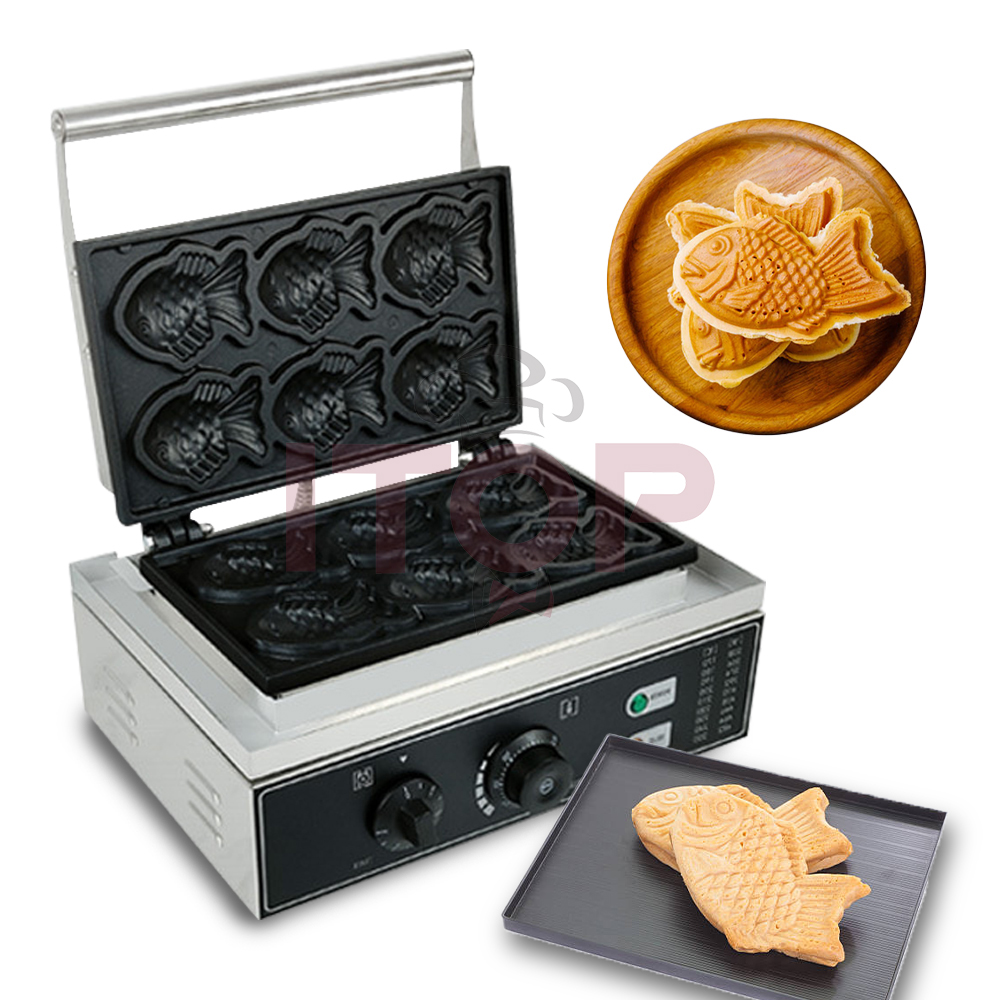 Ce Automatic Electric Commercial Japanese Taiyaki Fish Shape Waffle ...