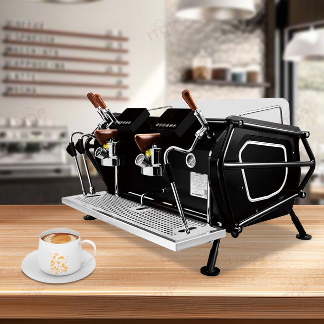 2 Groups Commercial Professional Coffee Machine 3 Independent Boilers ...