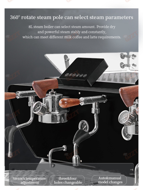 Dual Head Coffee Maker Commercial Cafe Semi-automatic 2 Groups Multi ...