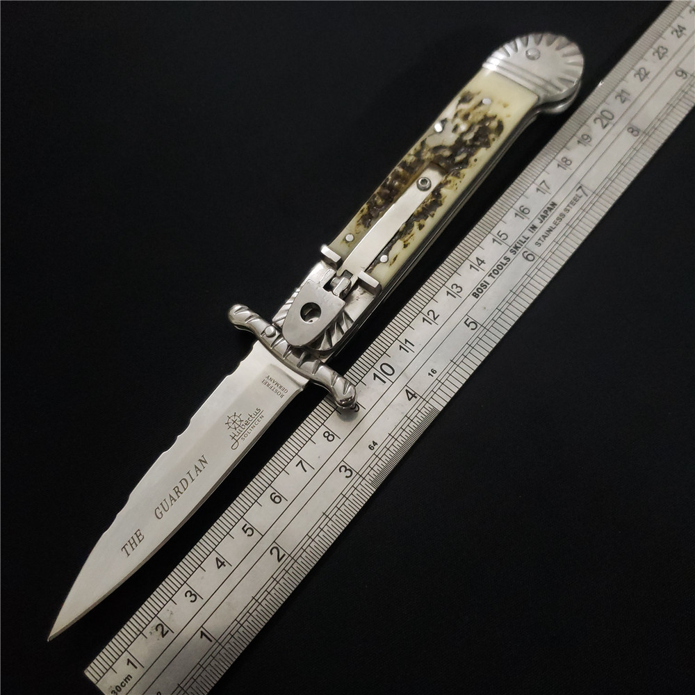 Italy AKC Hubertus Solingen OTF AUTO Knife 3.54'' 440 Steel Blade ...